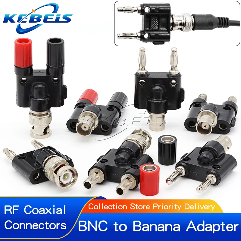 1Pcs-BNC-to-Banana-Adapter-BNC-To-Two-Dual-4mm-Banana-Male-plug-Female ...