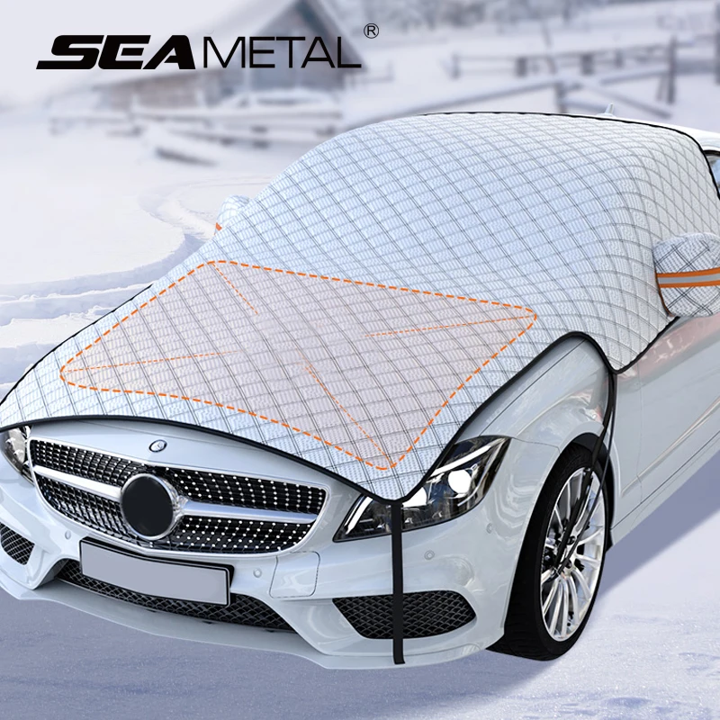 SEAMETAL 7-Layer Thicken Car Snow Cover Extra Large Car Windshield Hood ...