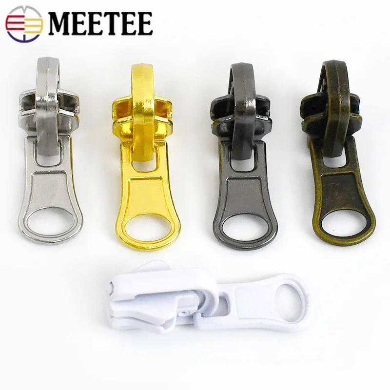 5/10/20Pcs Zipper Puller 3# 5# 8# Double Sided Rotary Zip Sliders Head ...