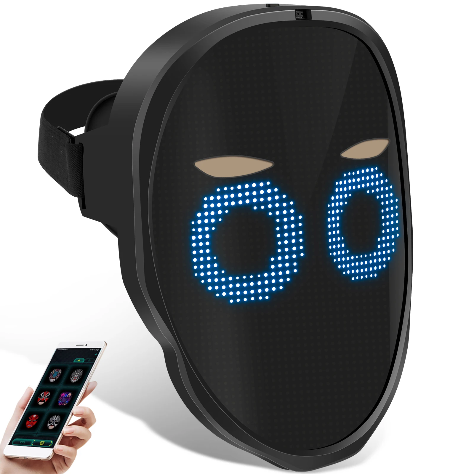 LED-Mask-Bluetooth-App-Controls-Intelligent-LED-Face-Mask-LED-Lights-Up ...