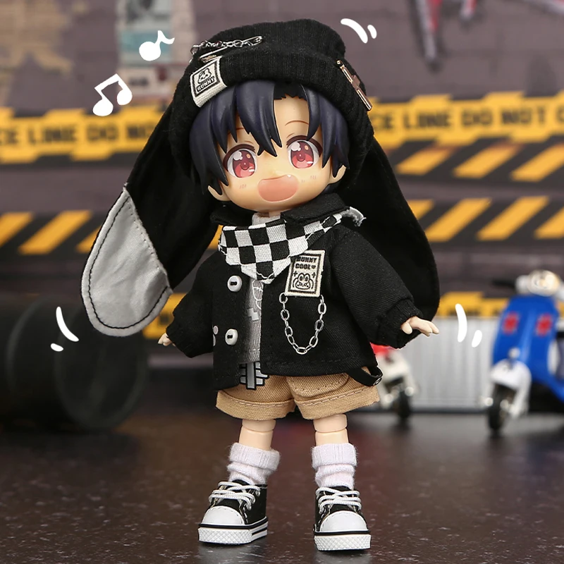 Ob11 Clothes Shoe Rabbit Hat Set Scarf +coat+pants,for Molly, Gsc Body ...