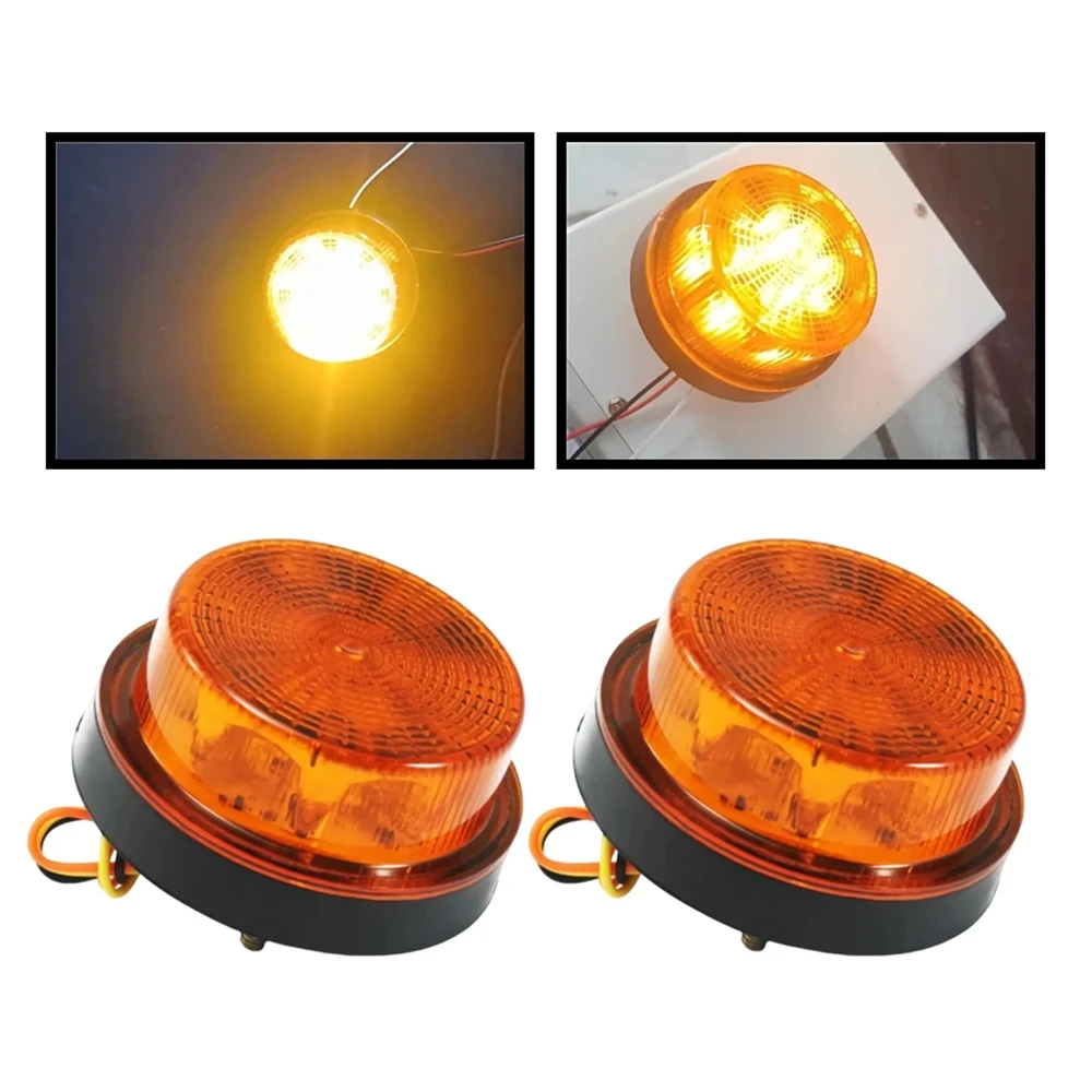 2Pcs Truck Rotation Flashing Lights 12V 24V LED Trailer Side Marker ...