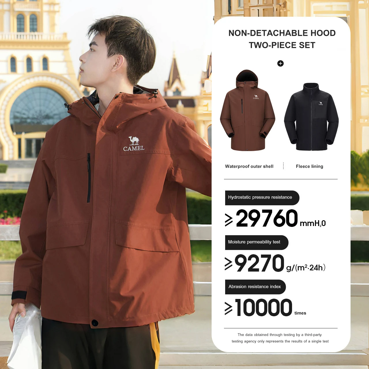 GOLDEN CAMEL Hiking Jackets for Women Men Three-in-one Windproof ...
