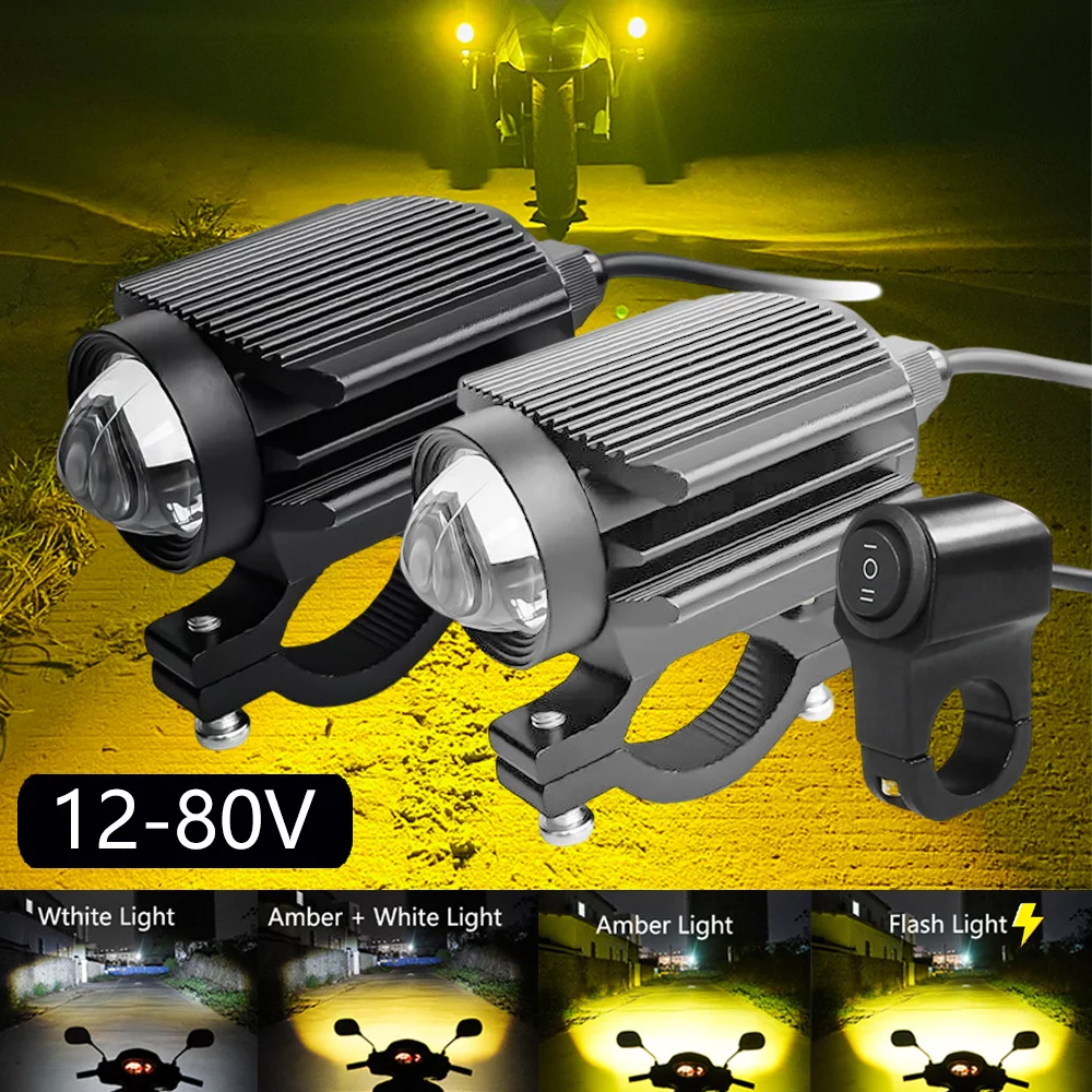 Additional LED Fog Lights Motorcycle Headlights For YAMAHA VMAX 1200 ...