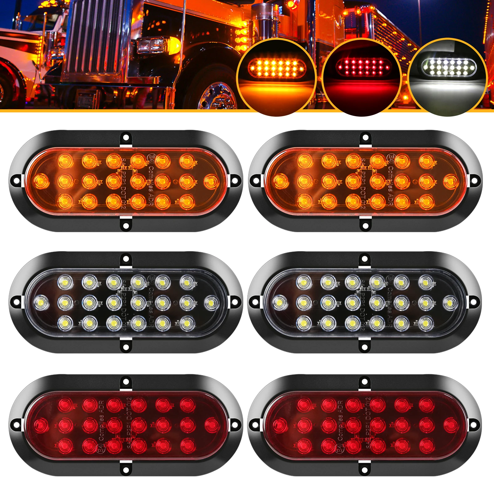 2PCS-Side-Marker-Car-Lights-E4Certified-Pickup-Truck-Trailer-Tail-Light ...