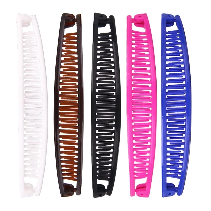 Solid-Color-Ponytail-Hoder-Hair-Clamp-Banana-Hair-Clips-Women-Hair-Claw ...