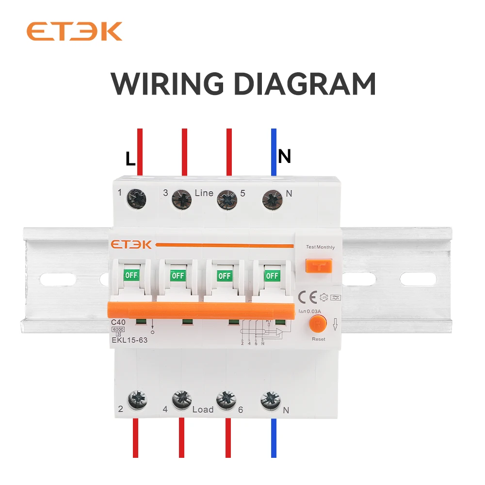 ETEK-Low-Voltage-RCBO-4P-3P-N-30mA-A-type-RCD-Overload-Short-Current ...