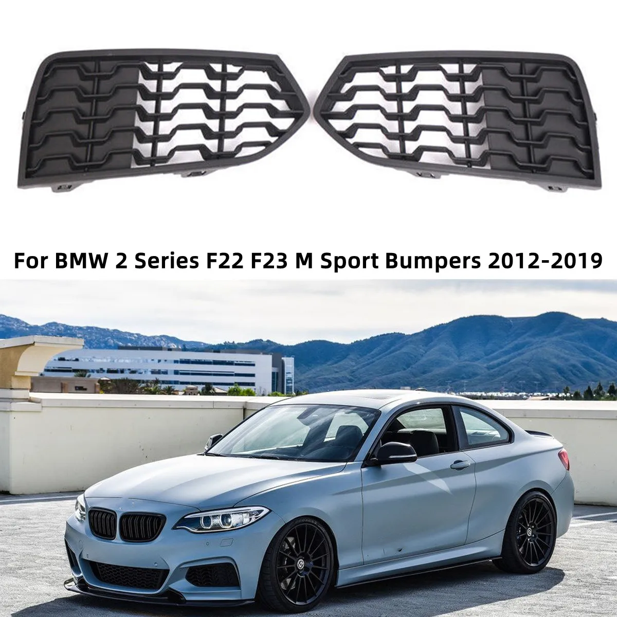 Front Bumper Grille Fog Light Cover Bezel For BMW F22 F23 2012-2019 2 ...