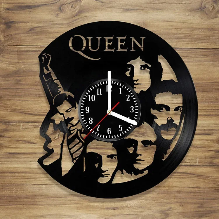 Queen-Rock-Band-Wall-Clock-Modern-Design-Music-Theme-Classic-Vinyl ...
