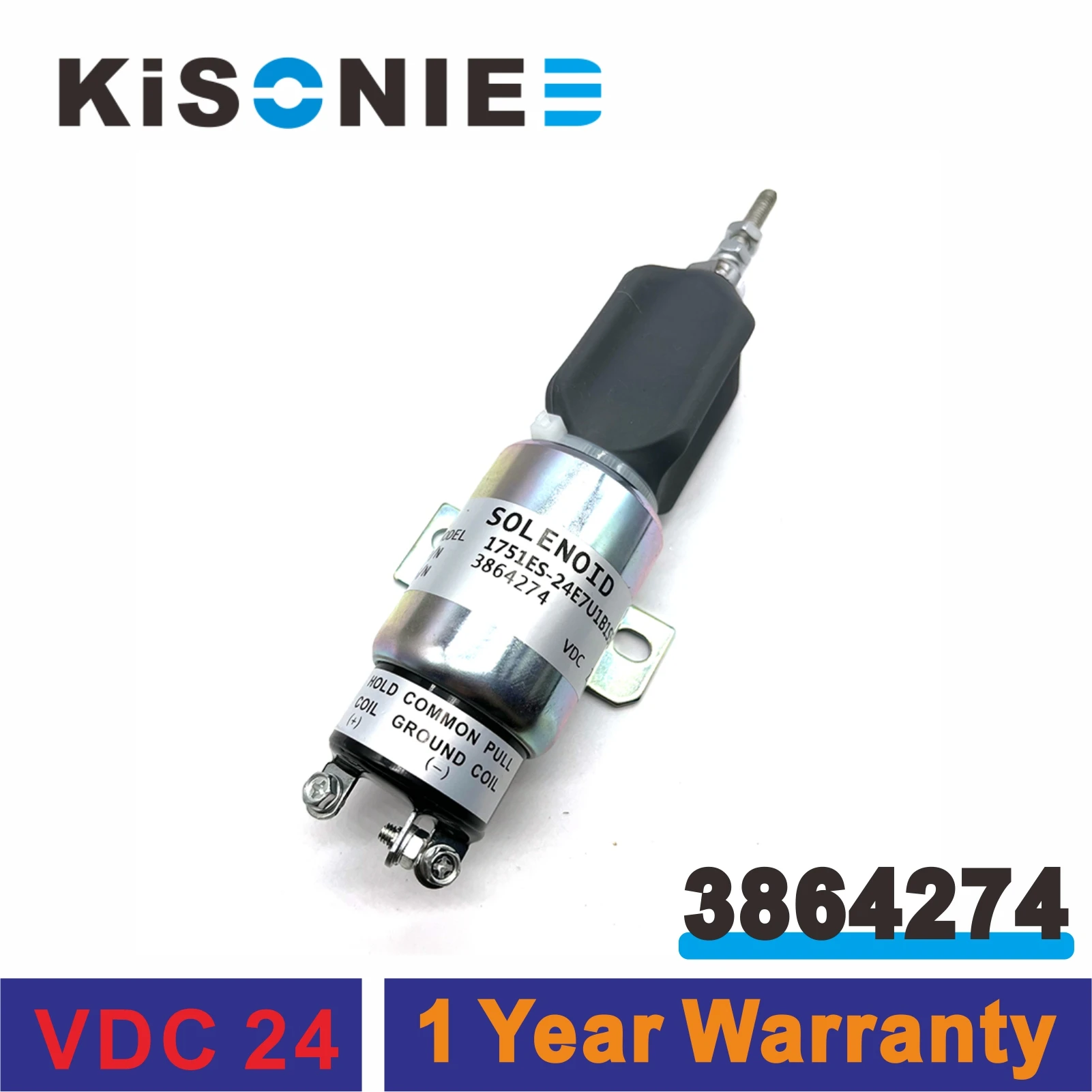 24V-Fuel-Shut-Off-Stop-Solenoid-3864274-1751-2467UIBIS5A-SA-3766T-24 ...