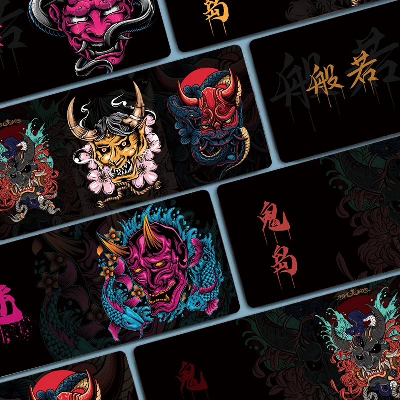 Oni-Mask-Gaming-Mouse-Pad-Japanese-Samurai-Mousepads-Big-Anime-Keyboard ...