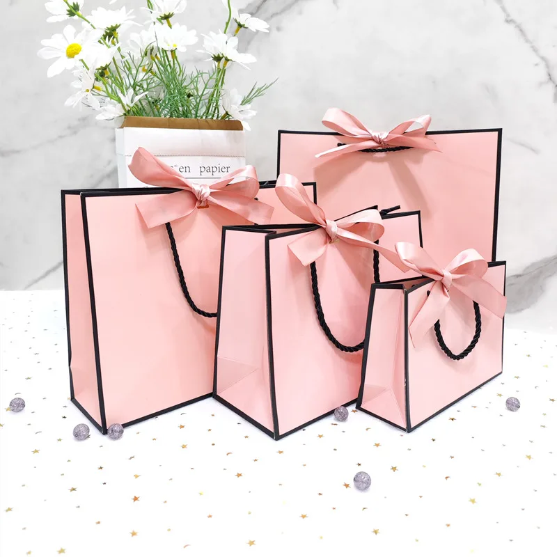 Lote-de-10-bolsas-de-regalo-exquisitas-de-papel-bonito-lazo-con-asas ...