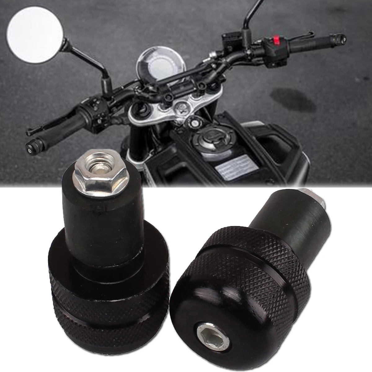 Coração cavalo 2x7/8 "motocicleta anti vibração lidar com barra final ...