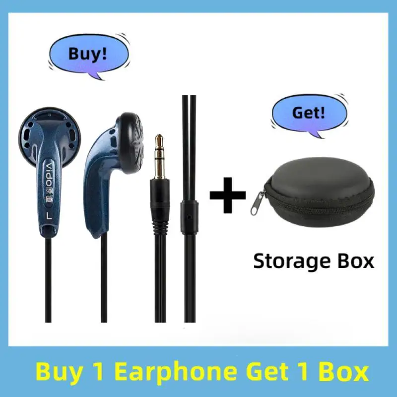 2023 Vido 3.5mm Wired Earphones Universal In-ear Headphones Soundtrack ...