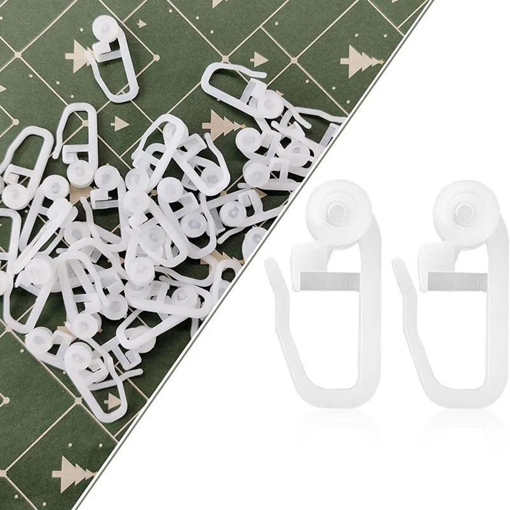 Chzimade-12Pcs-Curtain-Hanging-Straight-Track-Pvc-Pulley-Combination ...