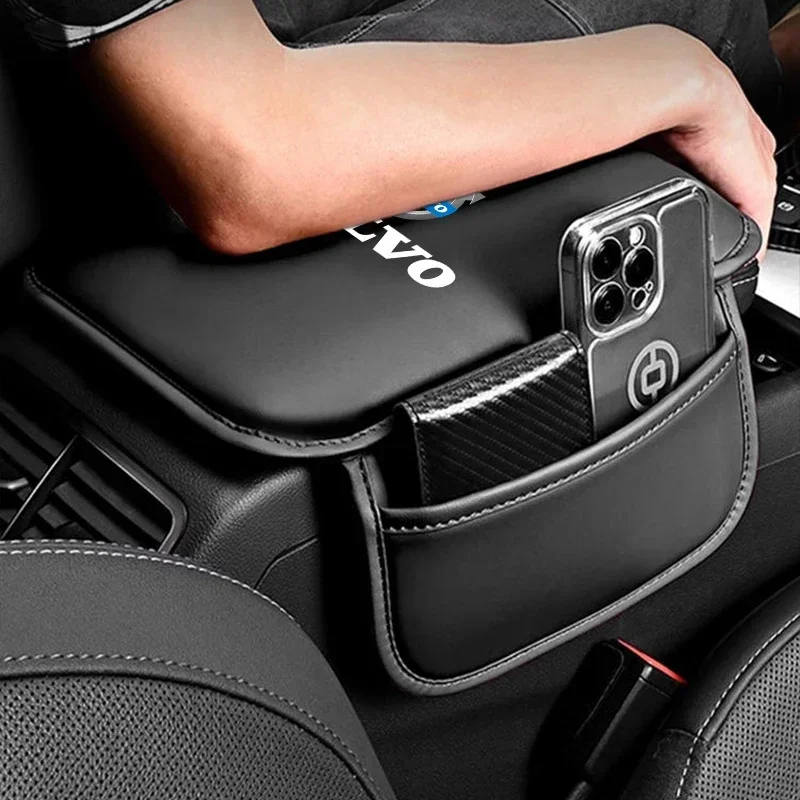 Car Armrest Box Pad Center Console Arm Rest Storage Pocket For Volvo ...