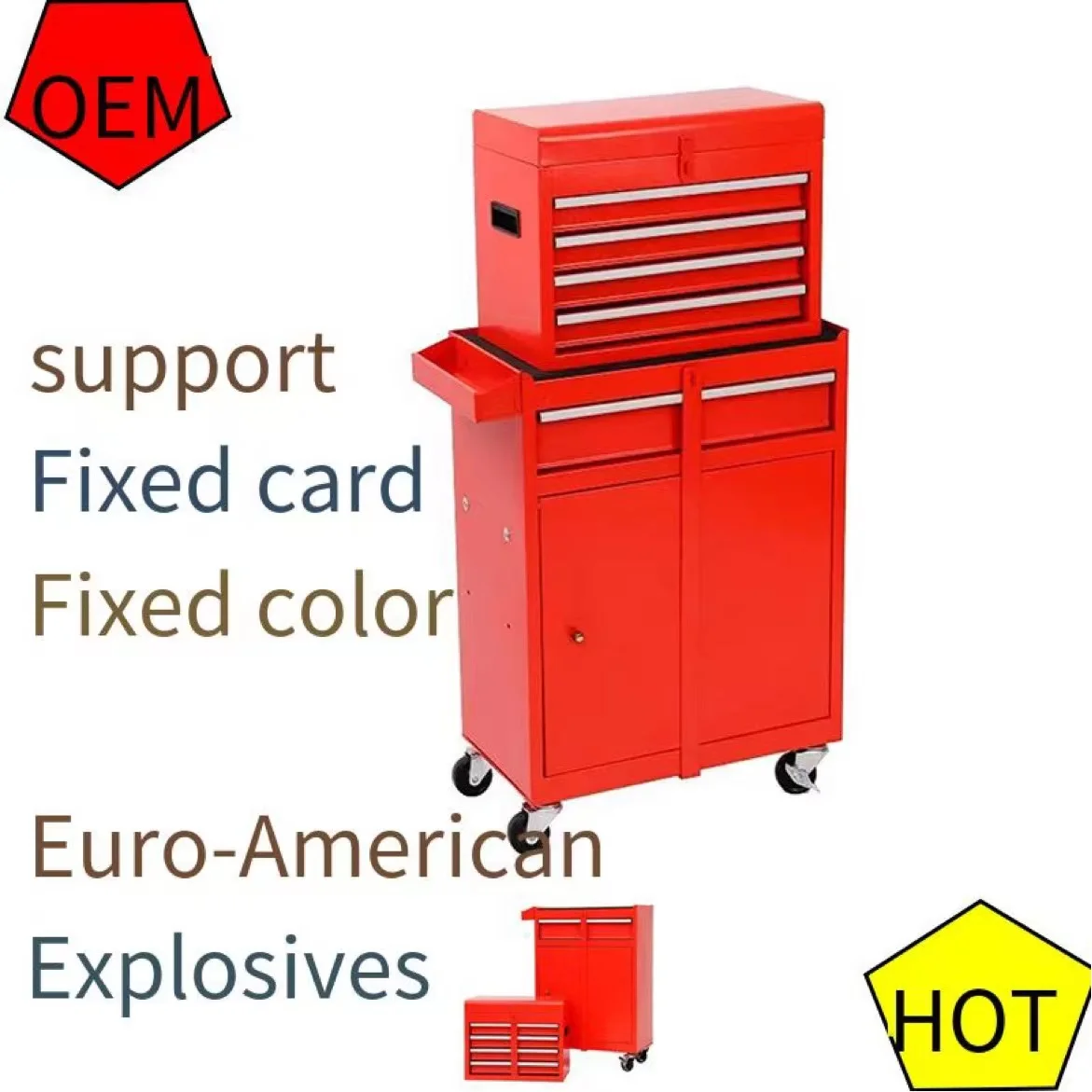 Buy Auto Repair Tool Trolley Tin Workshop Work Cabinet Removable ...