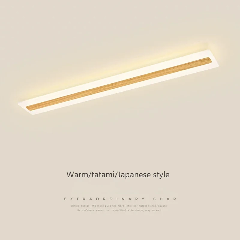 Japanese-LED-original-wood-grain-ceiling-Lamp-modern-long-corridor ...