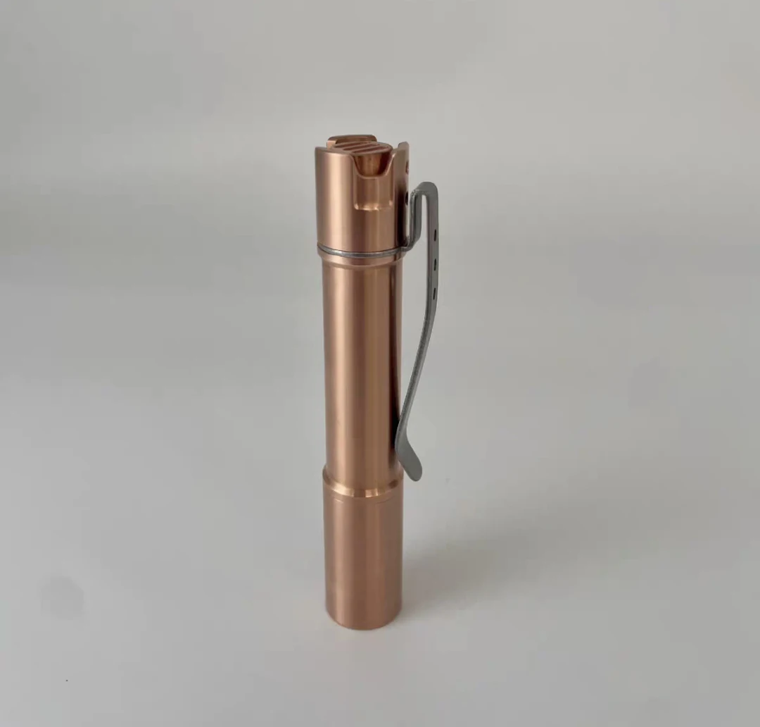 New-Arrival-Small-Copper-EDC-Flashlight-10440-Lithium-Batteries-Send ...