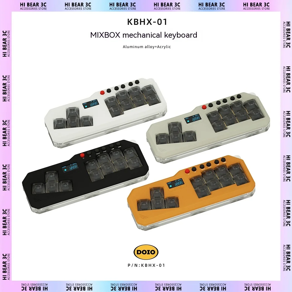DOIO-HITBOX-KBHX-01-Mechanical-Keyboard-Aluminum-OLED-Display-Hot-Swap ...