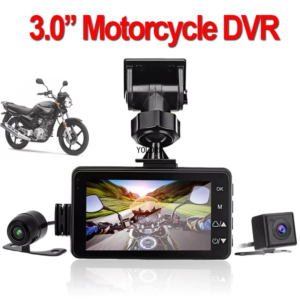 Motorcycle DVR Dual Video Front Rear With 3'' High Definition Screen ...