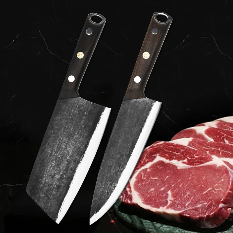 Forged-Chef-Knife-High-Carbon-Steel-Kitchen-Slicing-Knife-Meat-Cleaver ...