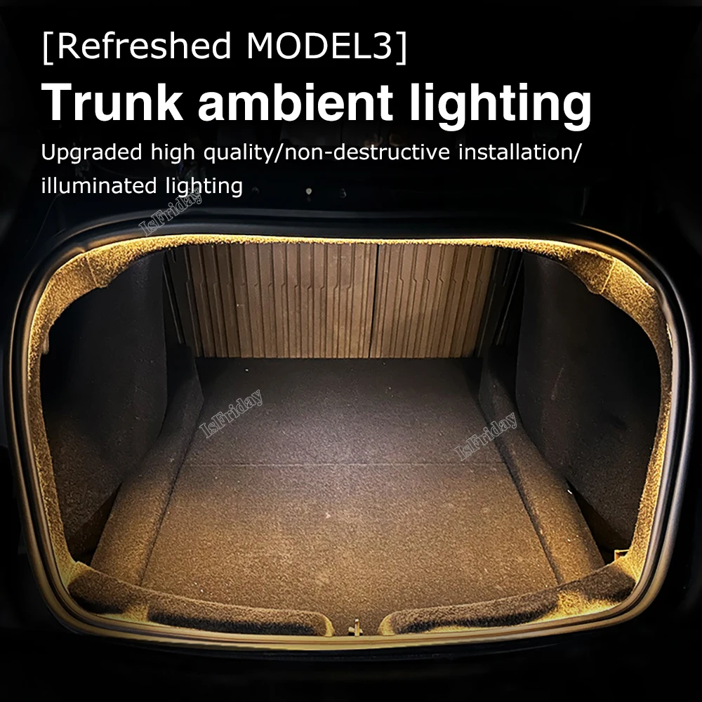 For-Tesla-Model-3-Highland-2024-LED-Rear-Trunk-Cargo-Light-Interior ...