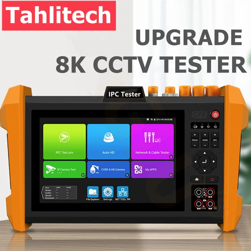 CCTV IP Camera Tester 7 inch IPC Camera Monitor Test 8MP AHD TVI CVI ...