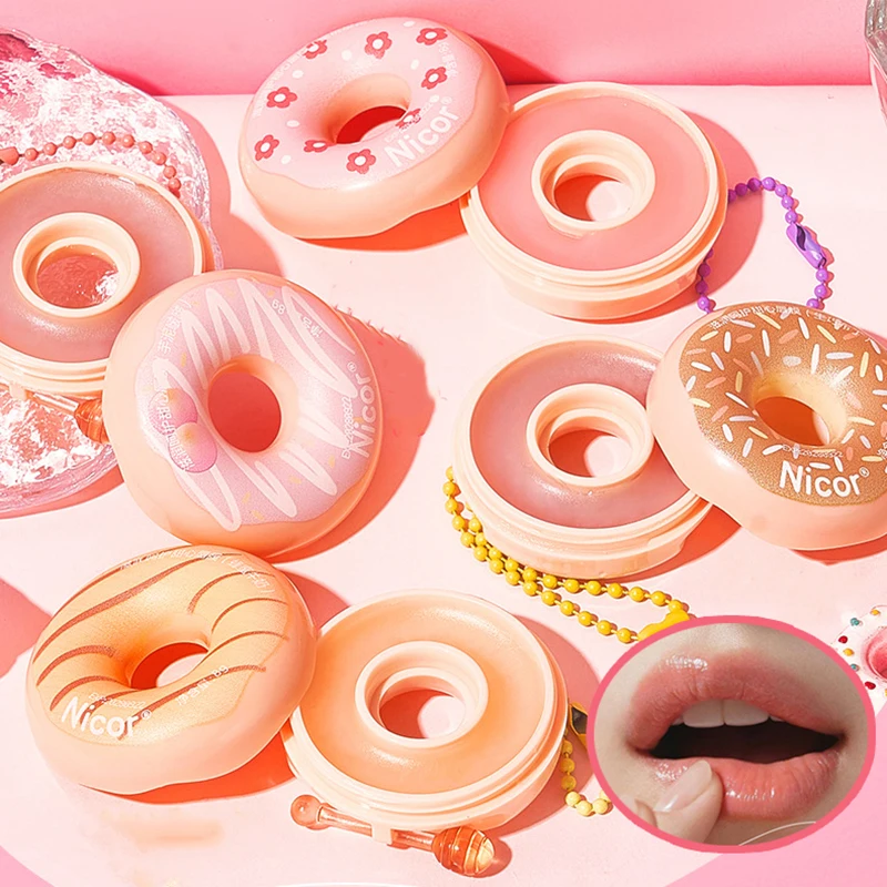 Donut-Lip-Gloss-Lasting-Moisturizing-lip-balm-Fade-Lip-Lines-Prevent ...