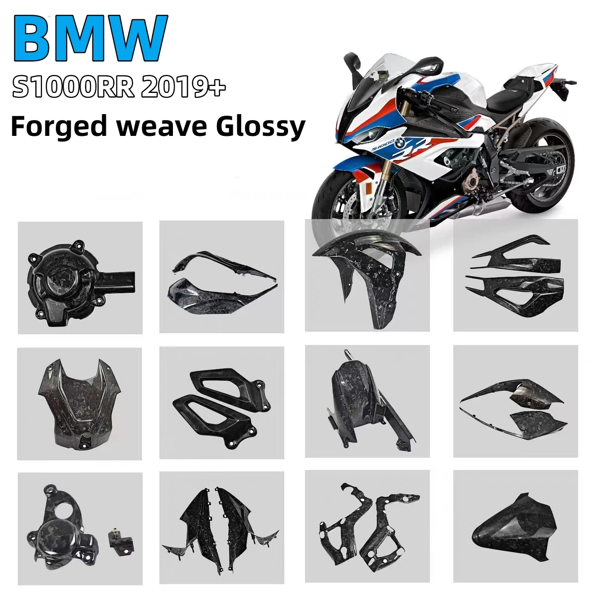 100-Full-Pure-3K-Dry-Carbon-Fiber-For-BMW-S1000RR-2023-Motorcycle-Body ...