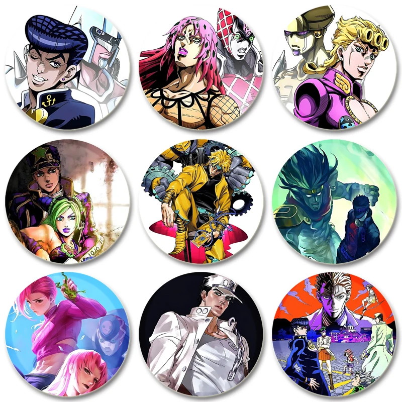 32-44-58MM-Anime-JoJo-s-Bizarre-Adventure-Badge-Pins-Brooch-DIY-Buttons ...