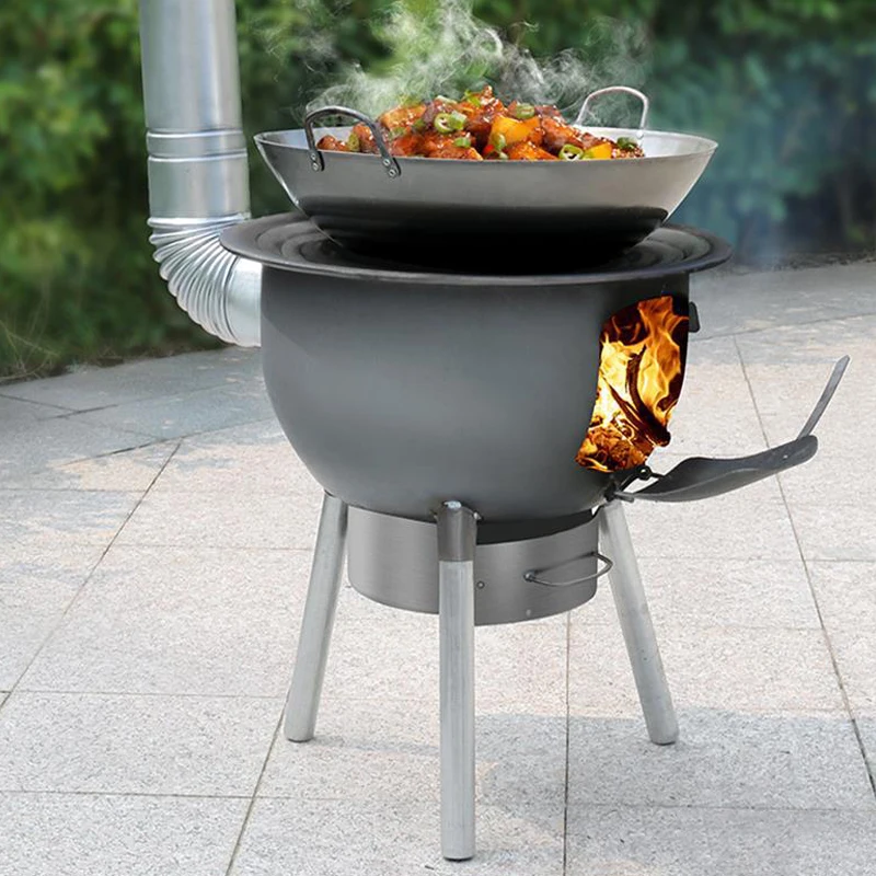 Outdoor Grill Stand Camping Cook Furnace Heating Wood Fire Stove ...