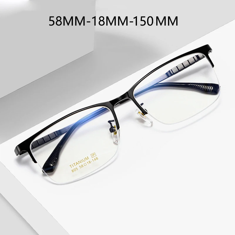 Half-Frame-Glasses-Ultra-Light-Pure-Titanium-Eyewear-Fashion-Business ...