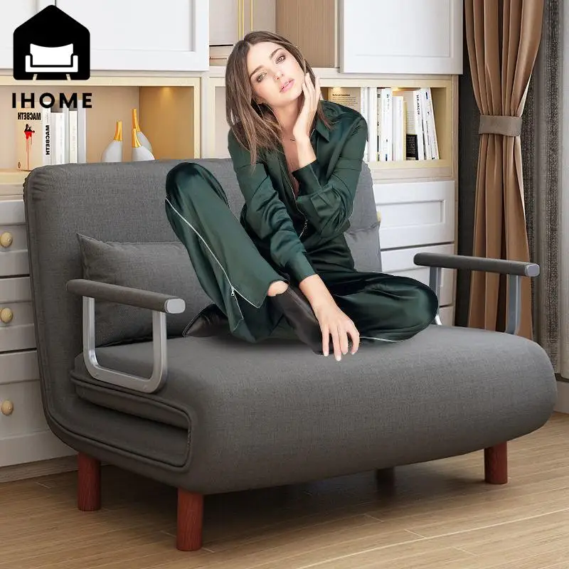 IHOME-65CM-Grey-Simple-Folding-Sofa-Bed-Apartment-Small-Family-Simple ...