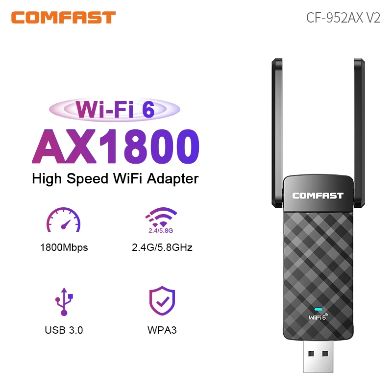 COMFAST-WiFi-6-USB-Adapter-Free-Drive-1800Mbps-High-Speed-USB3-0 ...