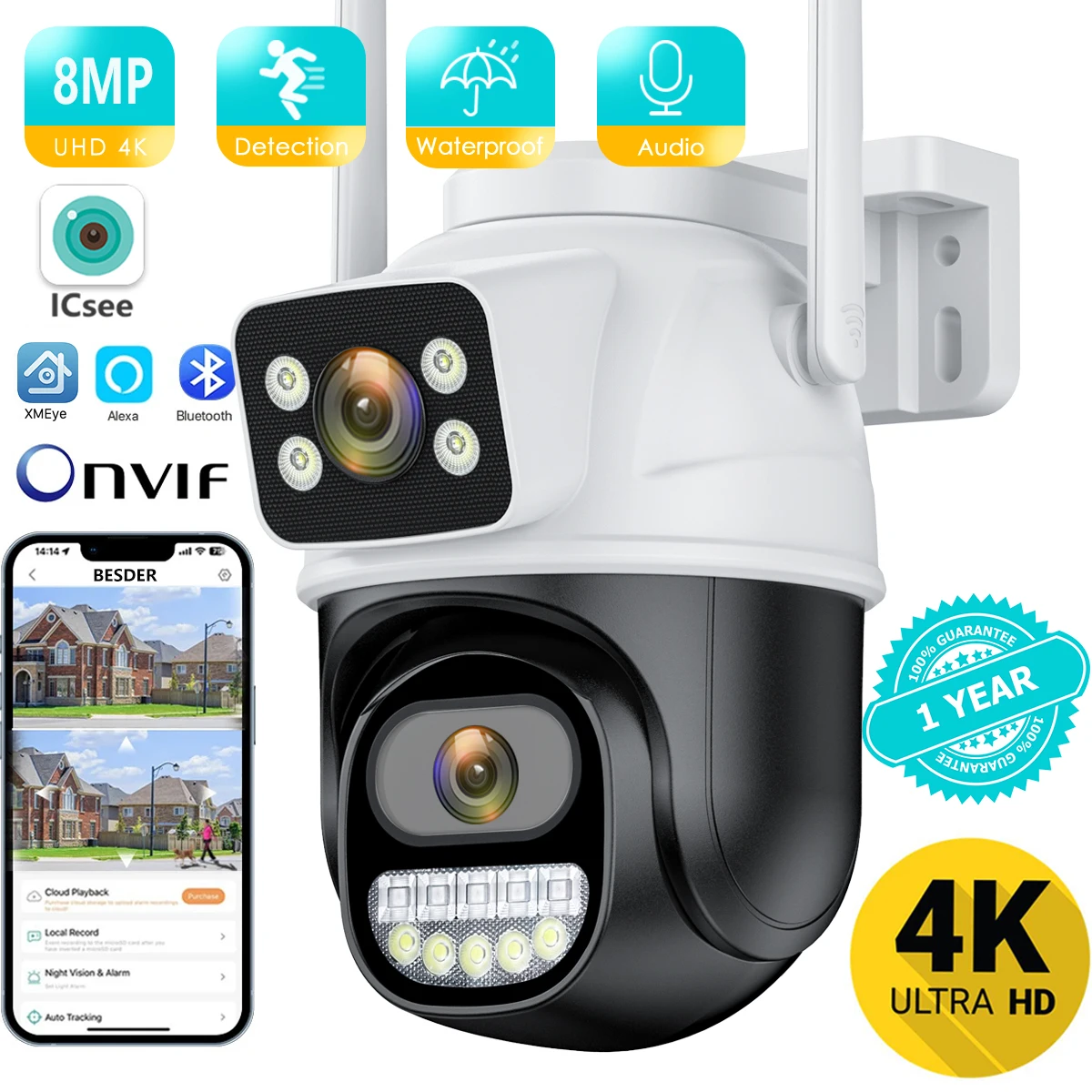 4K-8MP-PTZ-WIFI-Camera-Dual-Lens-Dual-Screen-IP-Camera-Outdoor-Auto ...