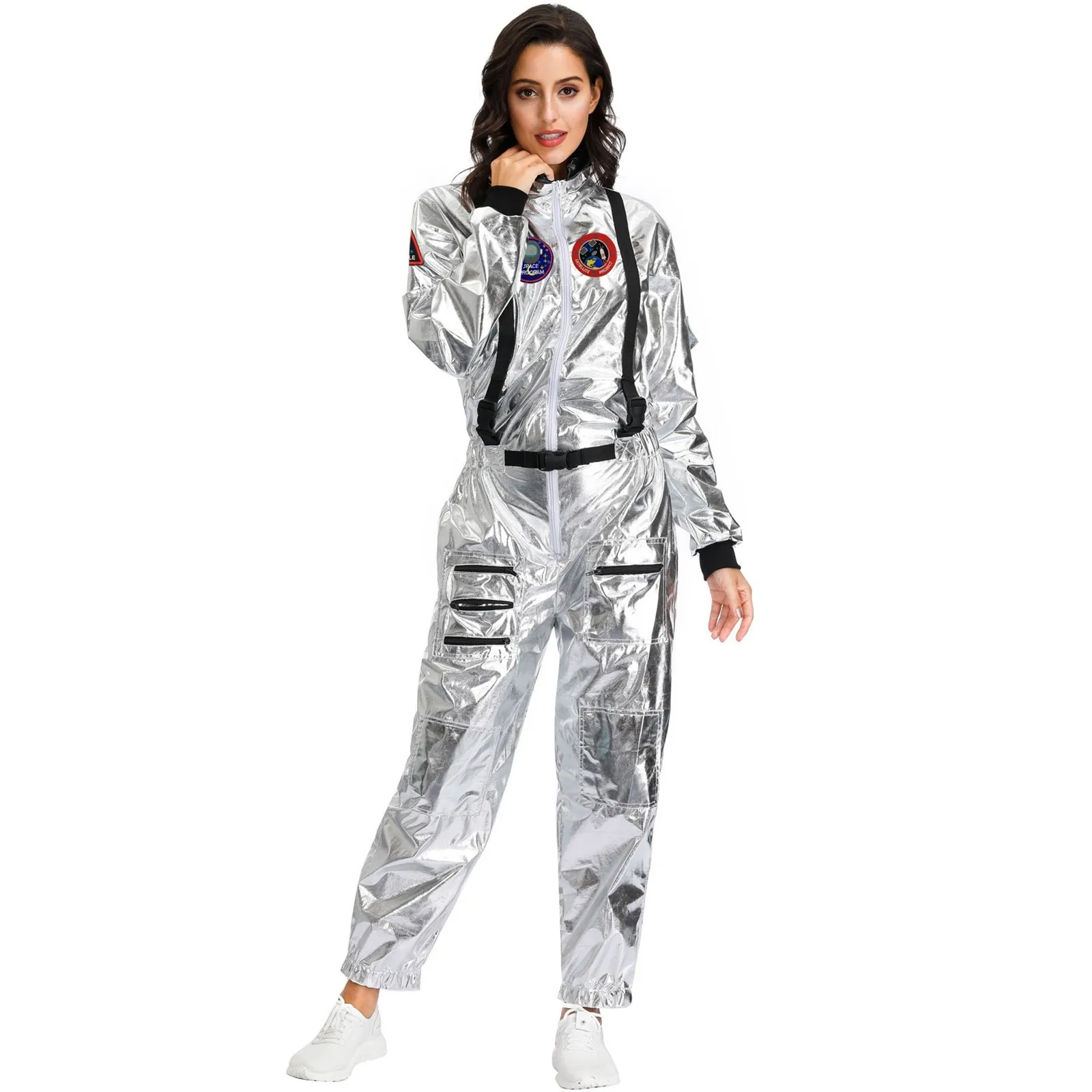 Disfraz-de-astronauta-para-adulto-traje-de-astronauta-plateado-traje ...