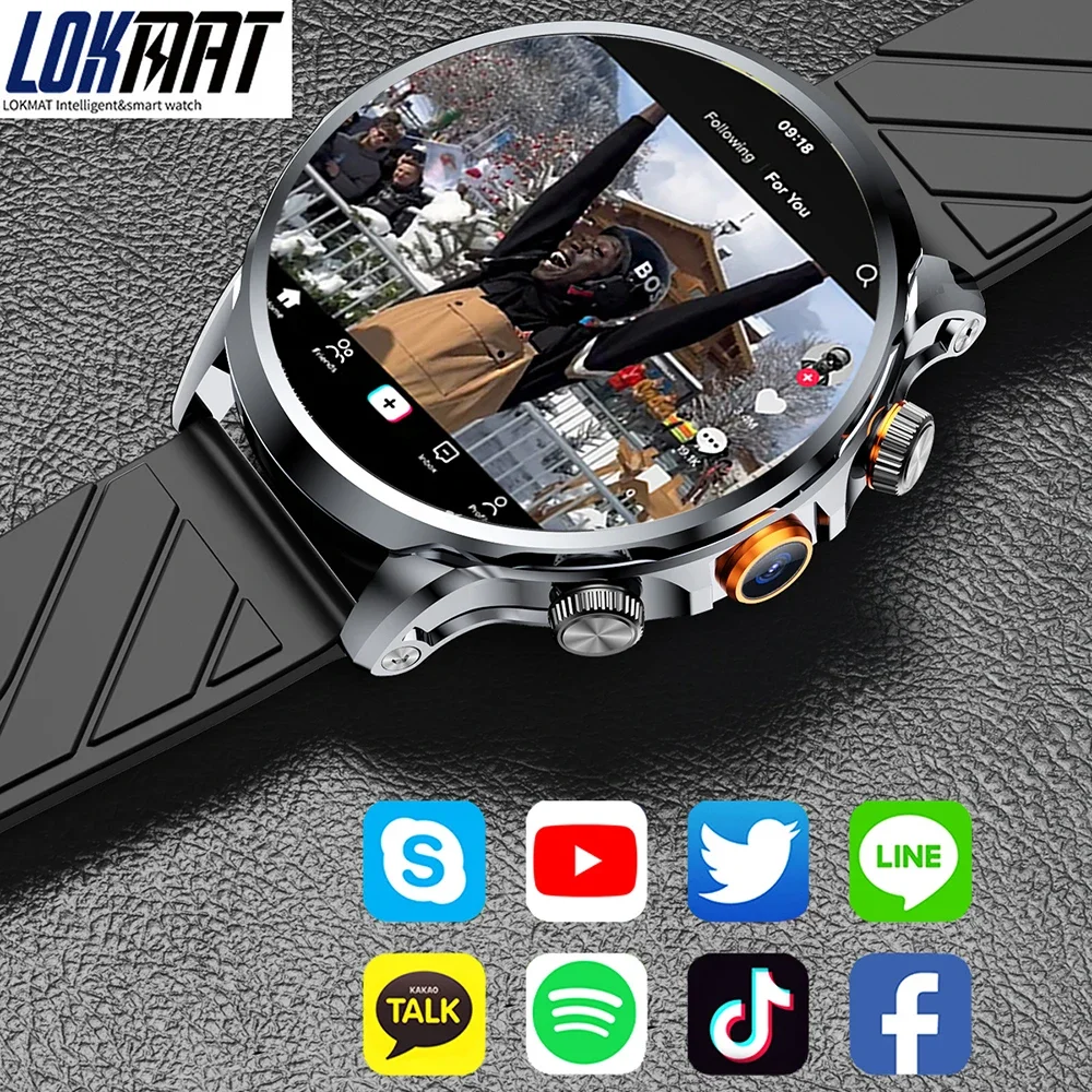 2024 New LOKMAT Fashion 4G NFC Smartwatch, GPS WIFI SIM Card Google ...