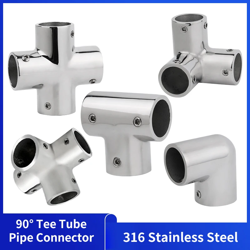 22mm-25mm-Marine-316-Stainless-Steel-Tube-Pipe-Connector-No-Rust ...