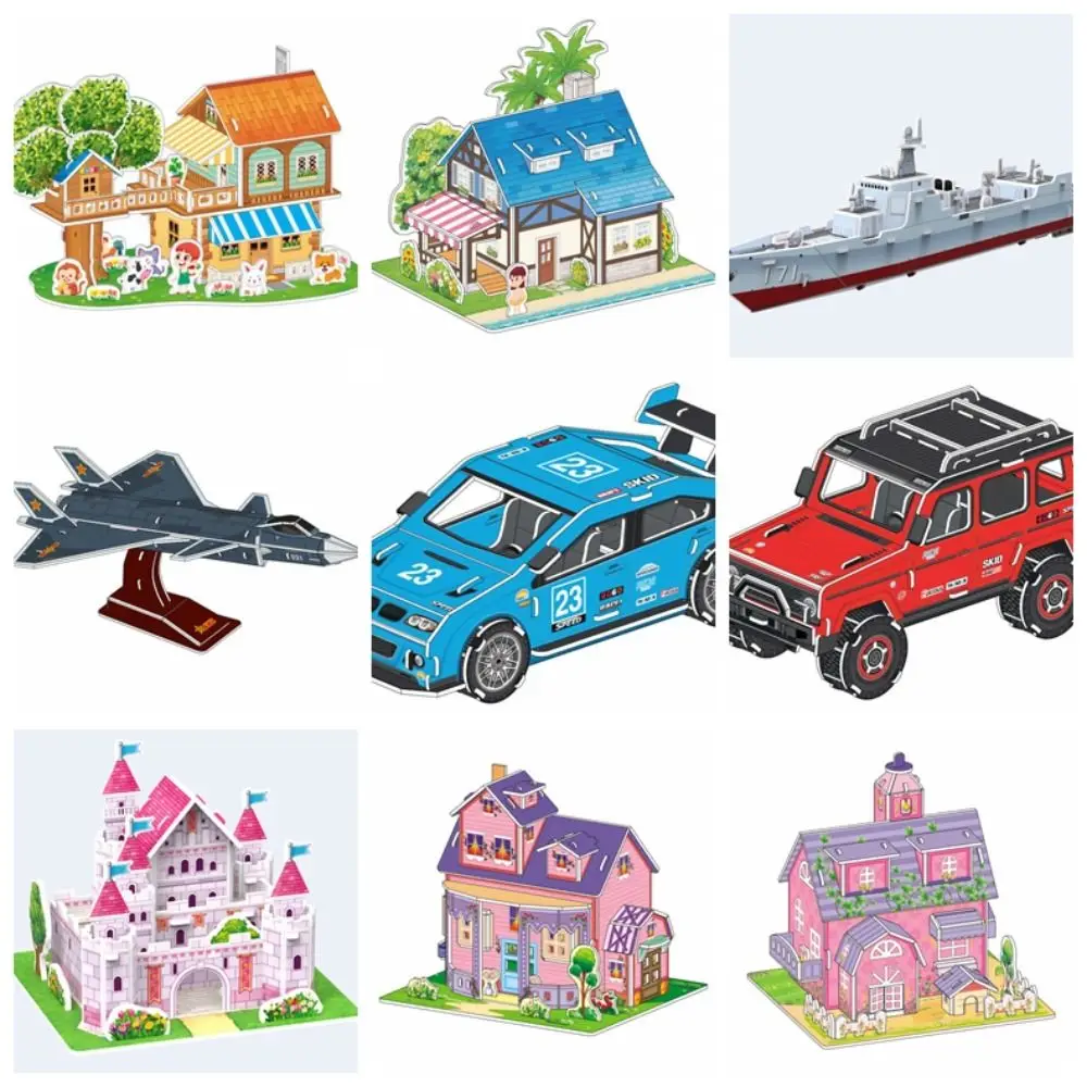 DIY-Assembled-Building-Model-Paper-3d-Puzzles-Educational-Toys-Children ...