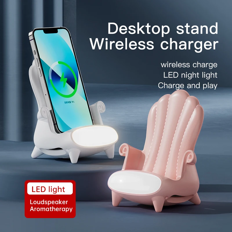 Desk-Phone-Holder-15W-Fast-Charge-Stand-withLED-Night-Light ...