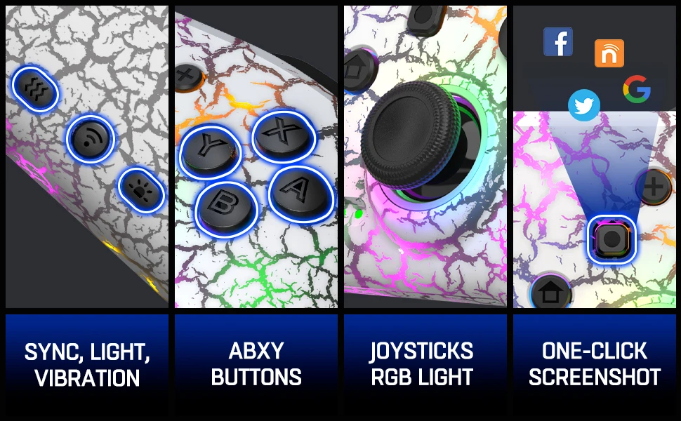 Pro RGB Nintendo Switch OLED Controller - Enjouet