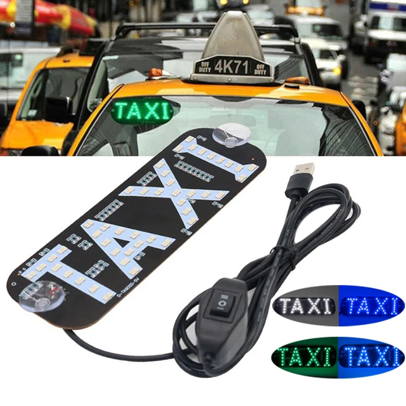 Dual-Colors-Taxi-LED-Sign-Light-Decor-2-Color-Changeable-Taxi-LED-Light ...