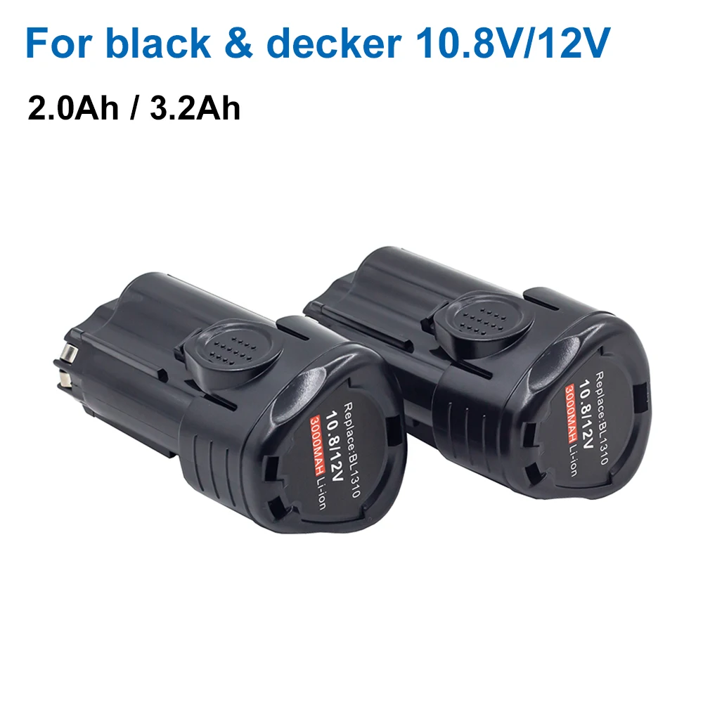 10-8V-12V-2000mAh-3000mah-Battery-For-Black-Decker-BL1110-BL1310-BL1510 ...