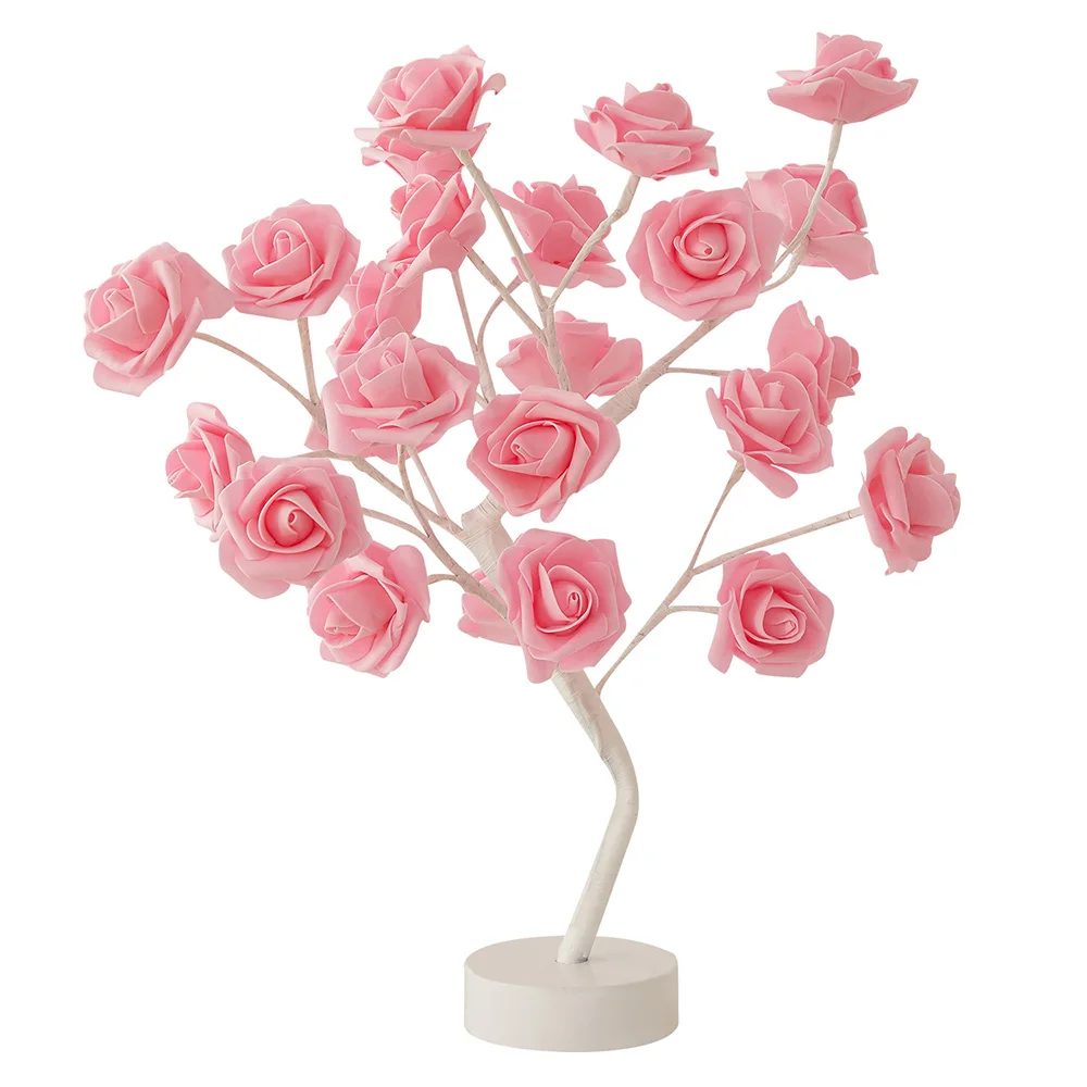 Lampe Led Rose avec batterie Rechargeable par Usb, luminaire décoratif ...