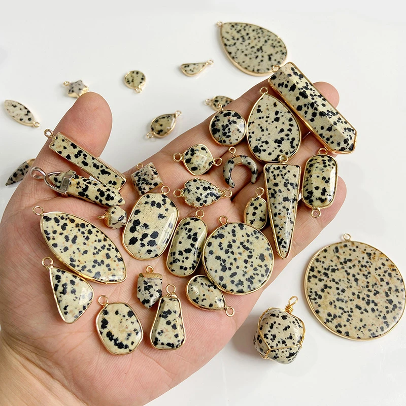 Dalmatian Jewelry Pendants | Dalmatian Stone Pendants | Natural Stone Dalmatian - Charms ...