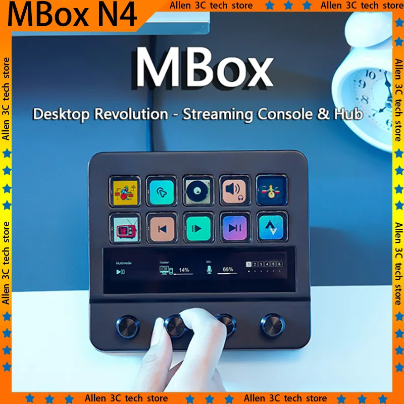 Desktop-Revolu-o-Streaming-Console-MBox-N4-10-tecla-Visual-Macro ...