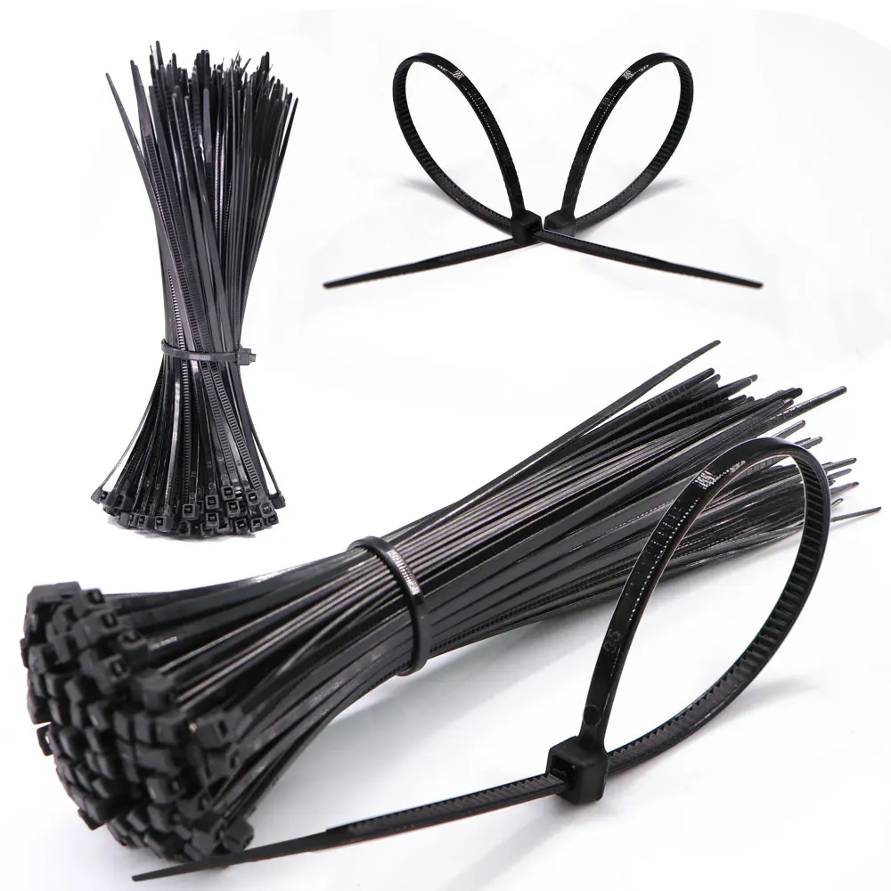 100PCS/Bag Self-locking Plastic Cable Ties Garden Industrial Assorted ...