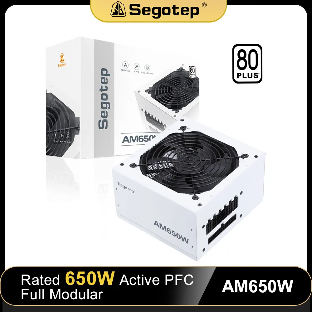 Segotep-AM-650W-80plus-Power-Supply-Unit-For-PC-Active-PFC-80-Plus-Full ...