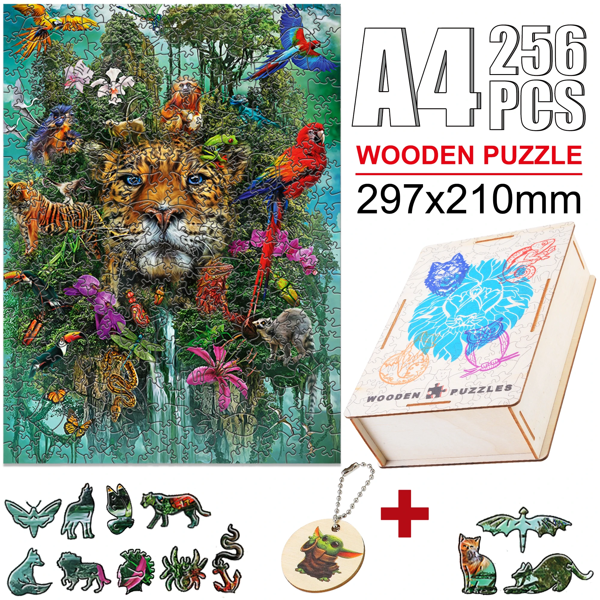 Brightly Colored Wooden Animal Jigsaw Puzzles For Kids Adults Elegant ...